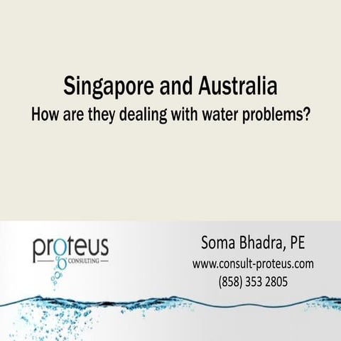 Australia And Singapore - How are they dealing with water problems? | PDF