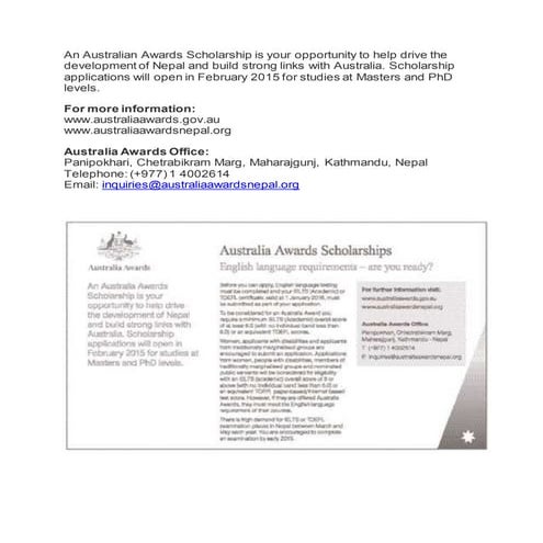 Australia Awards Scholarships. | DOCX