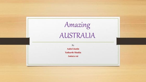 PowerPoint: Top 10 Australian Landforms | PPSX | Australia and Oceania ...