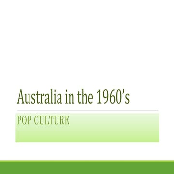Australia in the 1960’s | PPTX