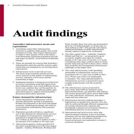 Australian infrastructure-audit-key-findings | PDF