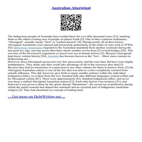 Australian Aboriginal | PDF