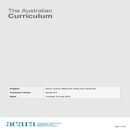 Australian curriculum (arts) | PDF
