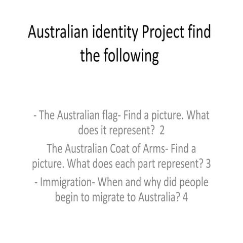 Australian identity project bailey | PPTX