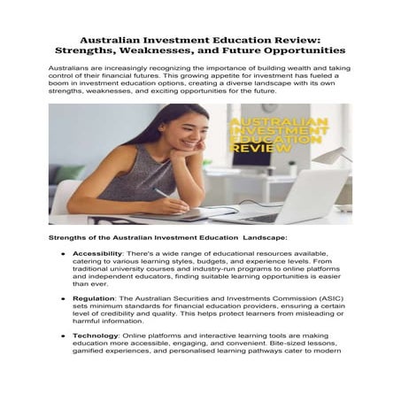 Australian Investment Education Review_ Strengths, Weaknesses, and Future Opportunities | DOCX