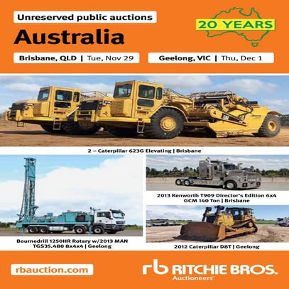 Ritchie Bros Auctioneers - Upcoming Australian Auctions Brochure | PDF