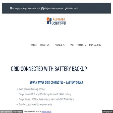 GRID CONNECTED WITH BATTERY BACKUP | PPT