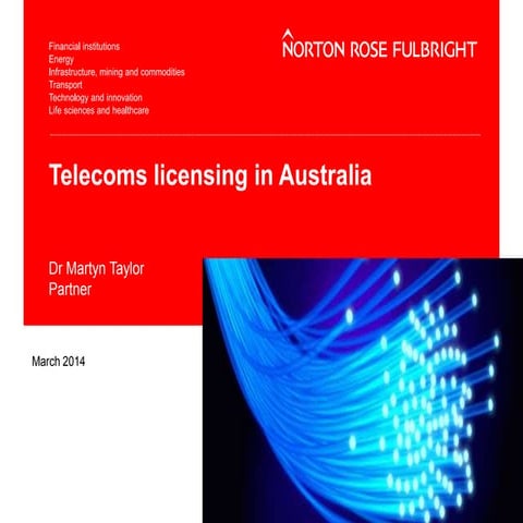 Australian telecoms licensing - An overview | PPTX