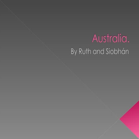 Australia country presentation introduction | PPTX