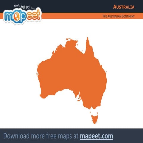 Free editable map of Australia | PPT