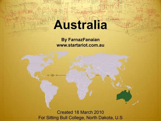 Power point presentation on AUSTRALIA | PPTX