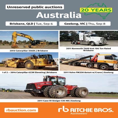 Ritchie Bros Auctioneers - Upcoming Australian Auctions Brochure | PDF
