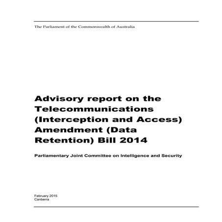 Australia telecomm data interception retention report | PDF
