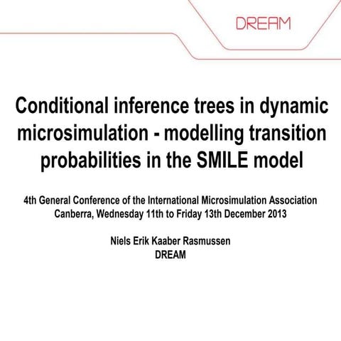 Conditional inference trees (CTREEs) in dynamic microsimulation | PPT