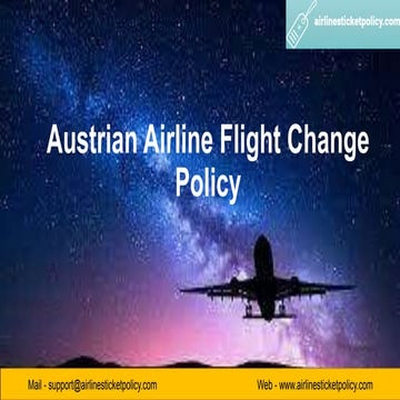 Austrian Airline Flight Change Policy | Airlines Ticket Policy | PPT