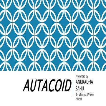 Introduction to autacoids and classification | PDF