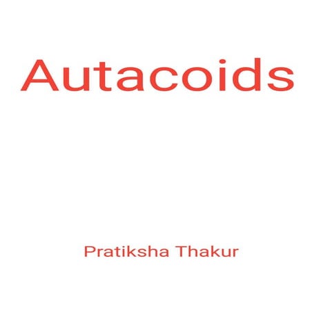 Autacoids | PDF