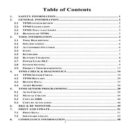 Autel TS501 User Manual | PDF