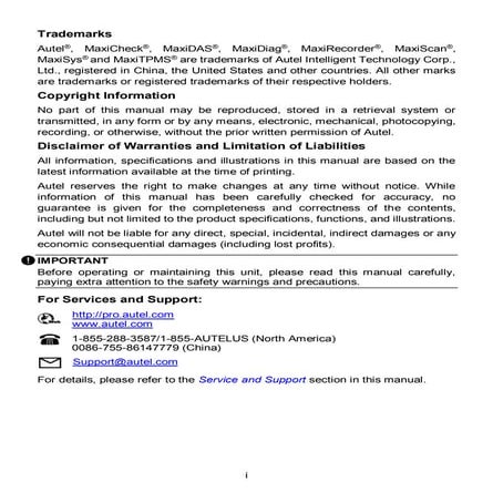 Autel MD808 Pro User Manual | PDF