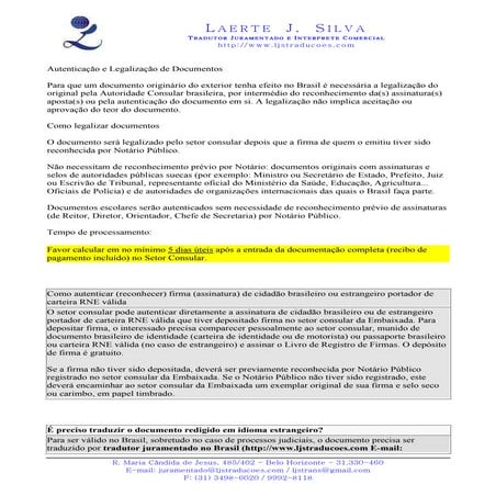 Autenticação consular de documentos | PDF