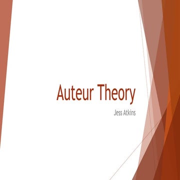 Auteur Theory | PPTX