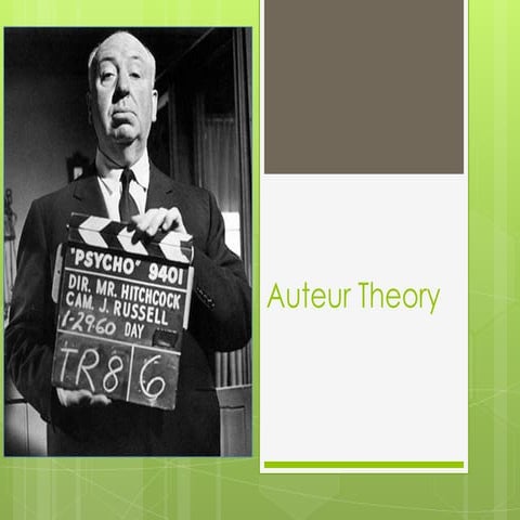 Auteur theory and Hitchcock FS4 | PPTX | Genres