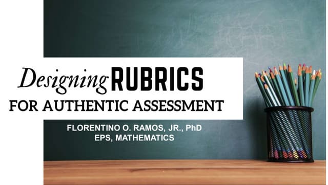 authentic vs. traditional assessment | PPT