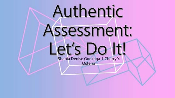 Authentic Assessment Tools | PPT