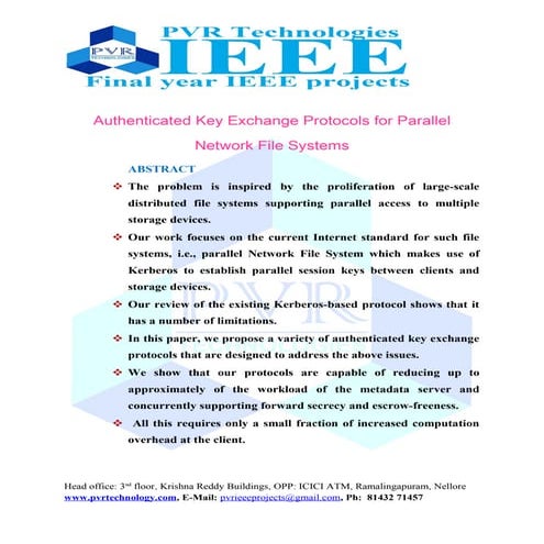 Authenticated key exchange protocols | DOC | Computer Software and Applications | Computing