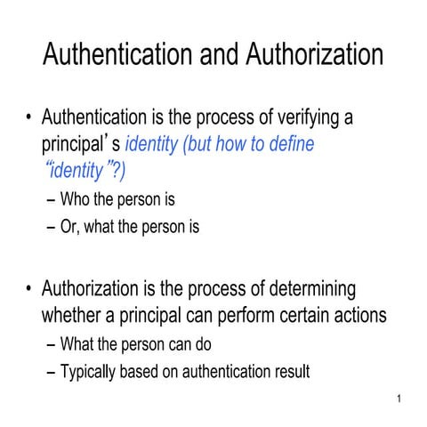 authentication in security for confirmng the network | PPT