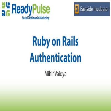 Authentication In Rails Ppt