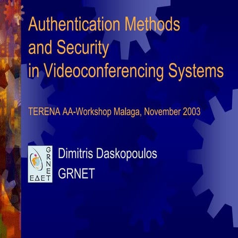 Authentication Methods in Videoconferencing Systems | PPT | Web Conferencing | Computer Software ...