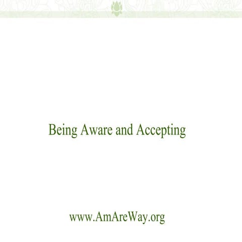 Authentic happiness formula: being aware and accepting | PPT