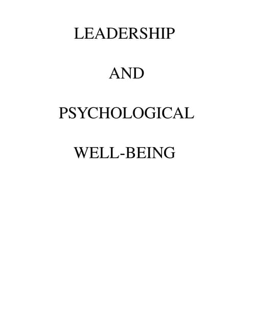 Ohio & Michigan state theories of leadership | PPT