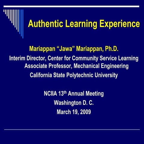 Authentic Learning Experience | PPTX