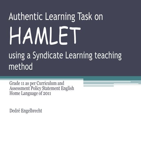 Authentic lesson on hamlet | PPTX