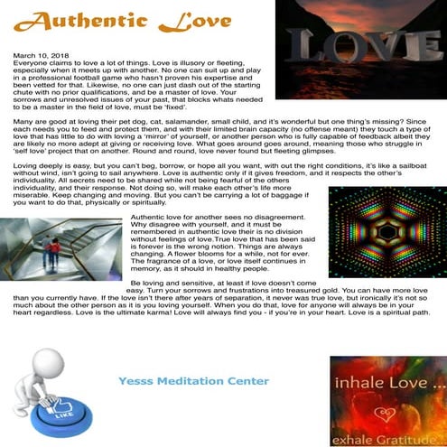 Authentic love | PDF