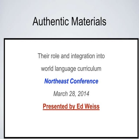 Authentic materials2 | PPT