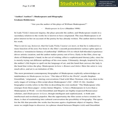 Biographies in english literature test 1 pdf w | PDF