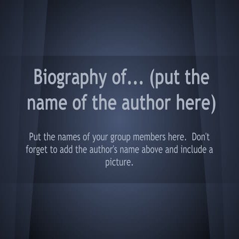 Author biography template for google training | PPT