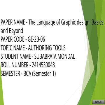 Authoring-Tools It is a all about authoring tools | PPTX