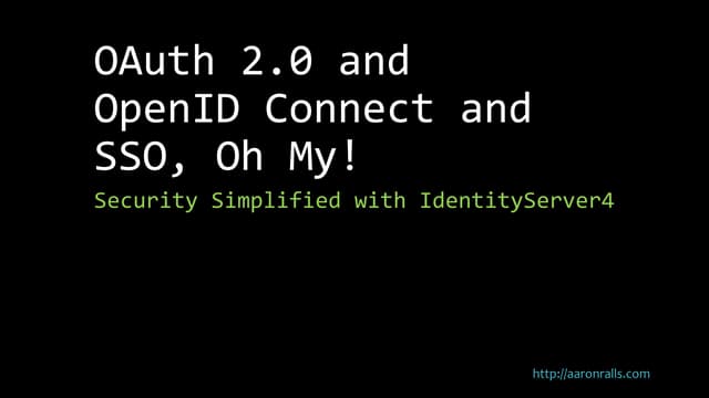 Authorization And Authentication Using Identityserver4 Ppt 9049