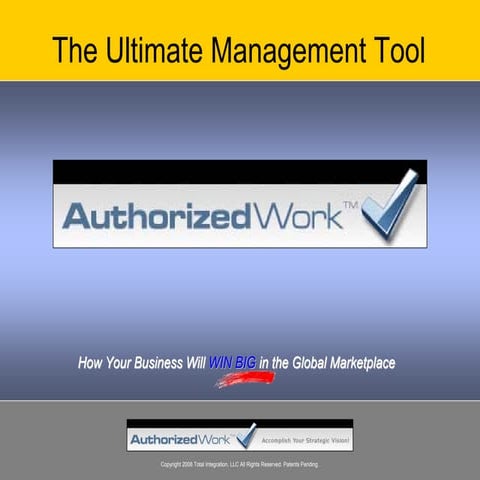 A New Way To Work Authorized Work | PPT