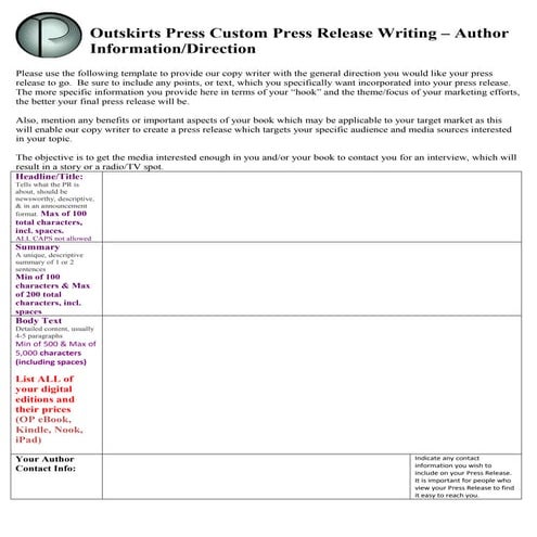 How to Write a Press Release - A Simple Breakdown of the Structure of a ...
