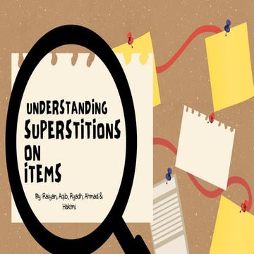 Understanding superstitions on items & objects | PDF