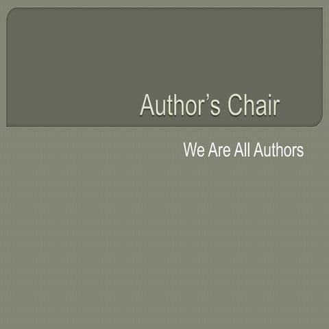 Author’s chair | PPTX