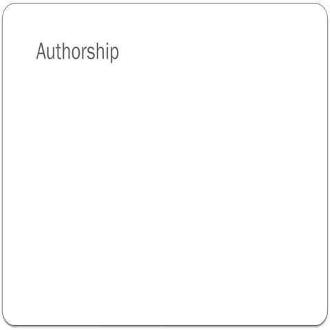 Authorship PPT for Research Methodology.ppt