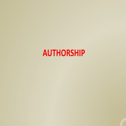 Authorship (1) | PPTX