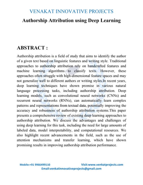 Authorship Attribution using Deep Learning.docx Authorship Attribution using Deep Learning.docx