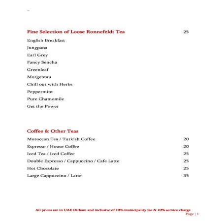 Authors' Lounge Menu 2015 | PDF